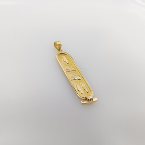 18K Gold Cartouche, Custom Made Cartouche Pendant, Egyptian ...