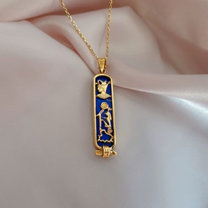 18K Gold Cartouche, Gemstone Cartouche, Gold Cartouche Jewelry ...