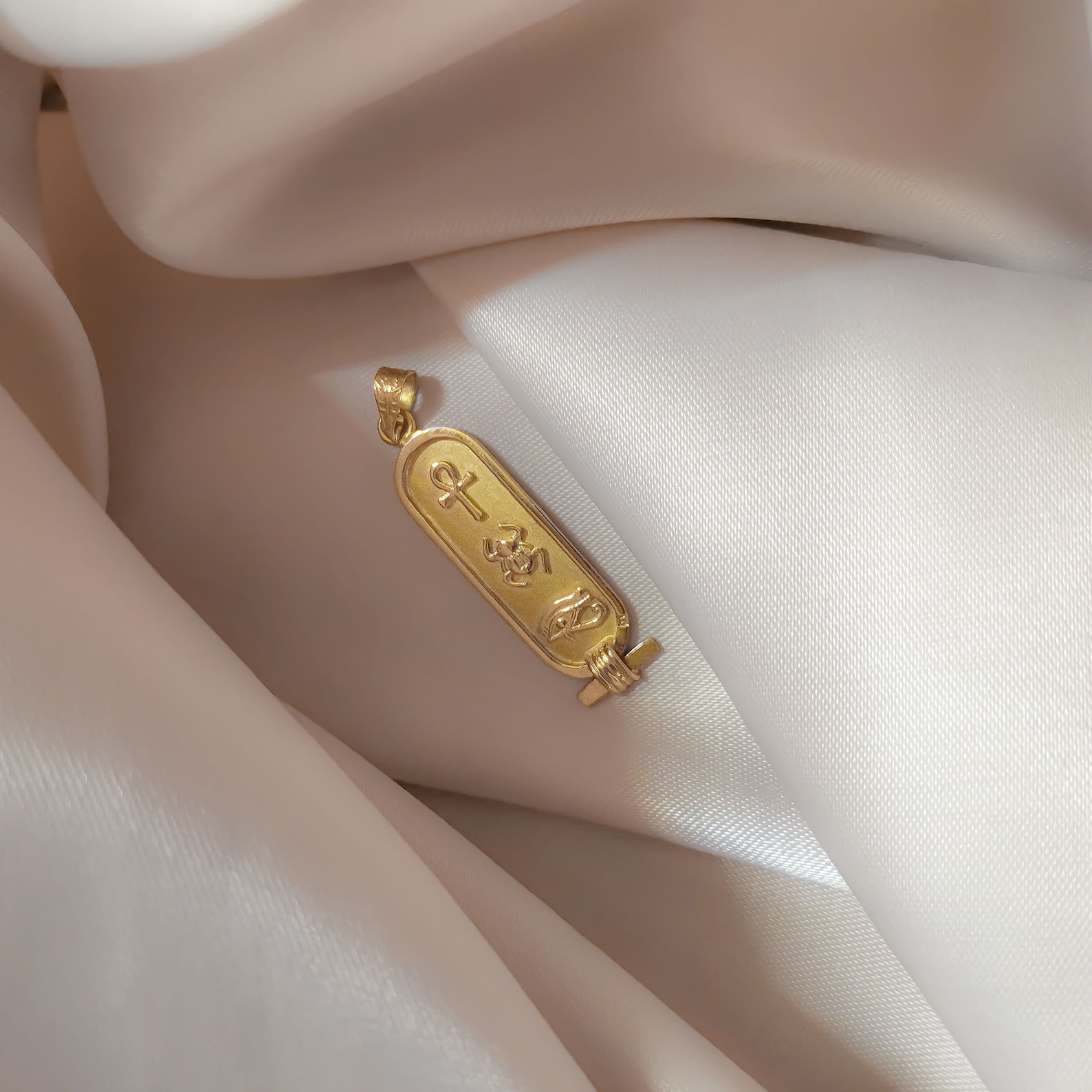 18K Gold Cartouche, Custom Made Cartouche Pendant, Egyptian ...