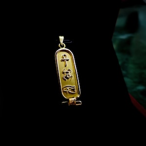 18K Gold Cartouche, Custom Made Cartouche Pendant, Egyptian ...