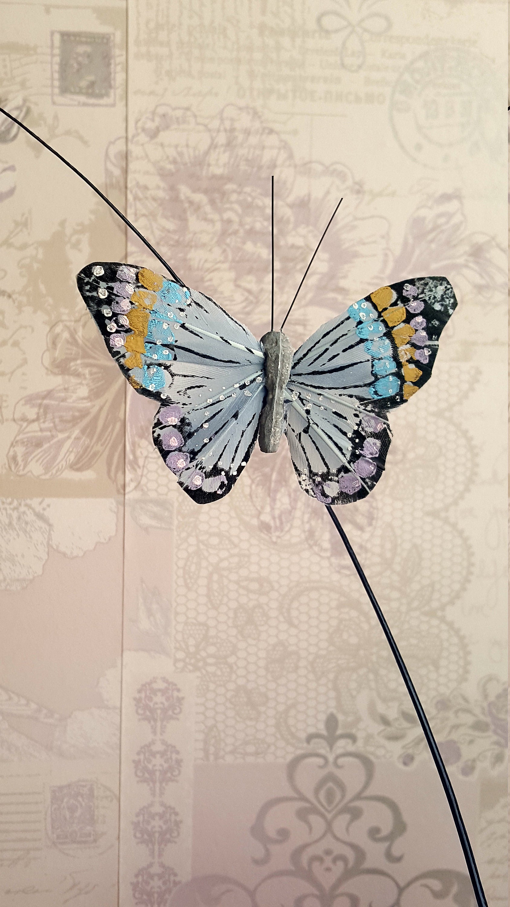 Ophelia Wedgewood Blue Rose and Butterfly Fascinator. Perfect for ...