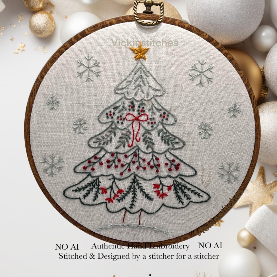 Ombre Christmas Tree Embroidery Kit for Beginners - Etsy