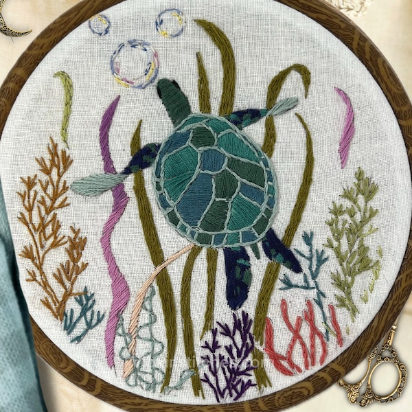 Sea Life Embroidery - Etsy