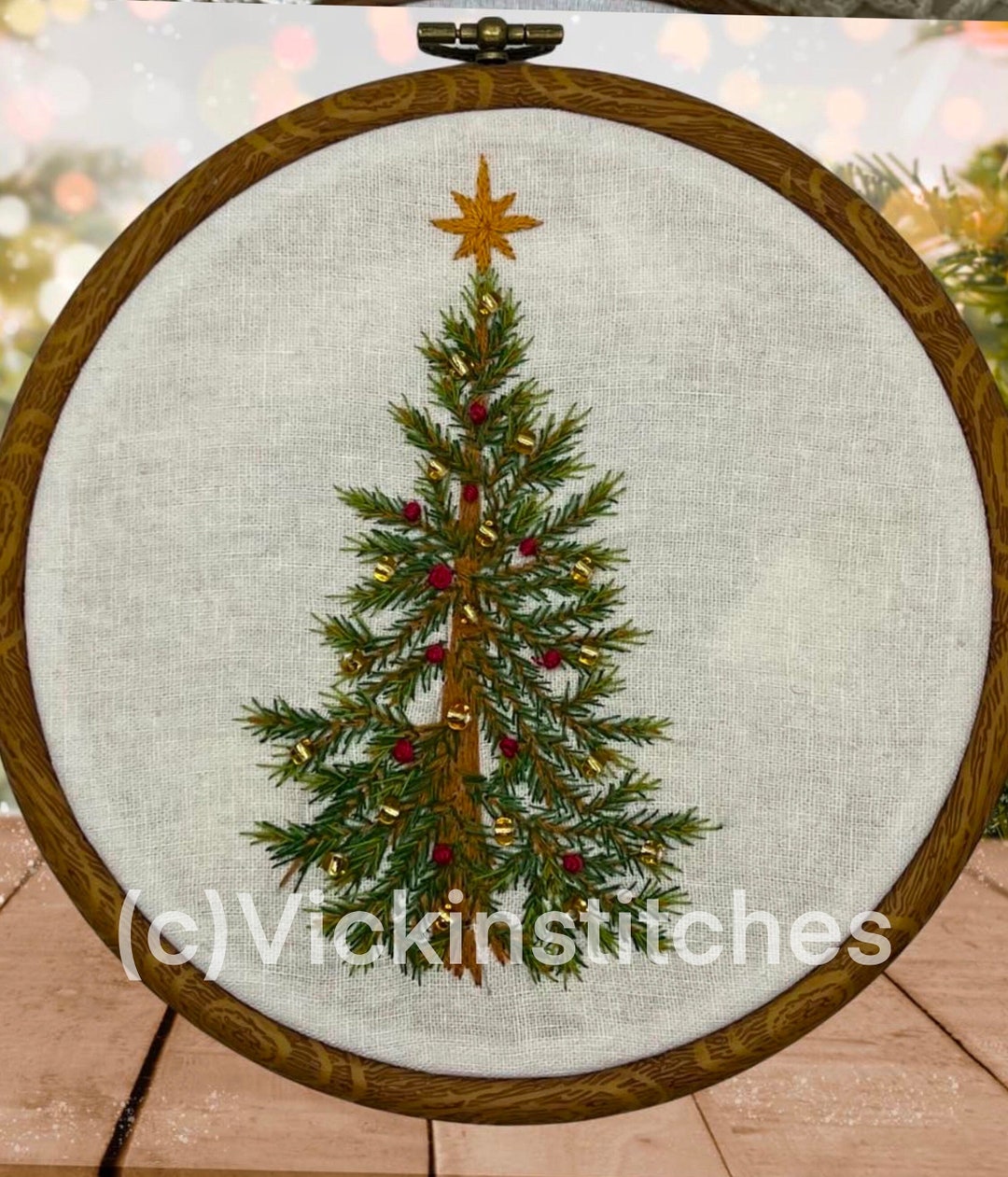 8 Realistic Beaded Christmas Tree Embroidery Kit Wall Decor for ...