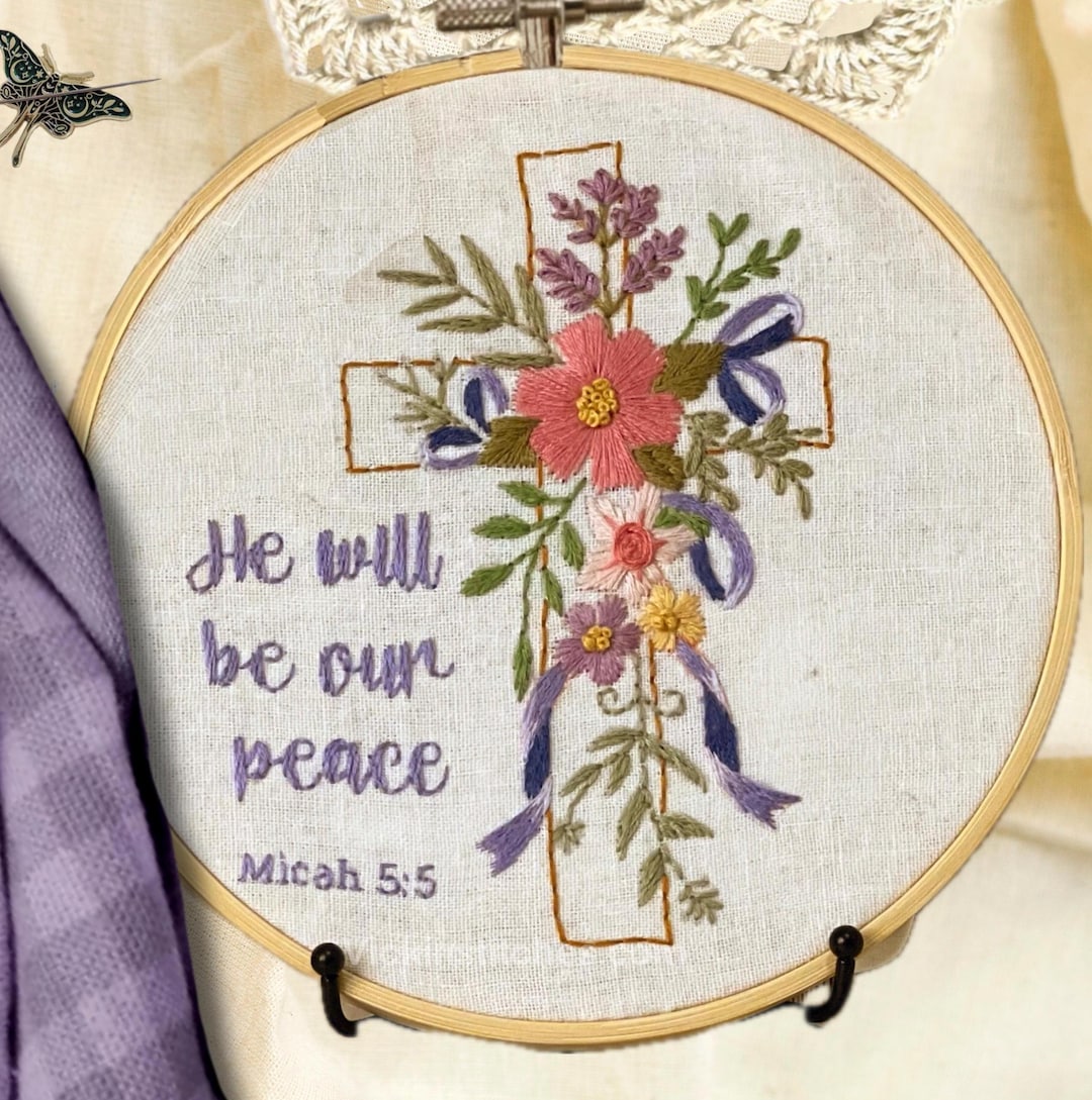 Cross Bible Scripture Embroidery Pdf Pattern Download Wildflower ...