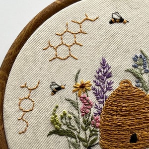 Honey Bee Embroidery Kit for Beginners. Easy Bumblebee Embroidery Home ...