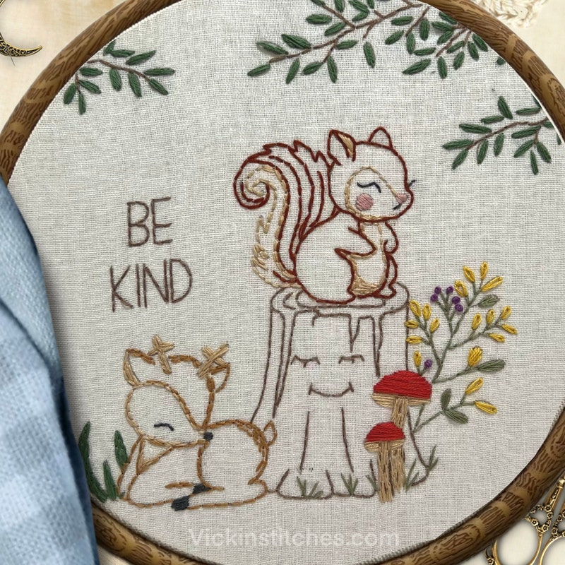 Woodland Embroidery - Etsy