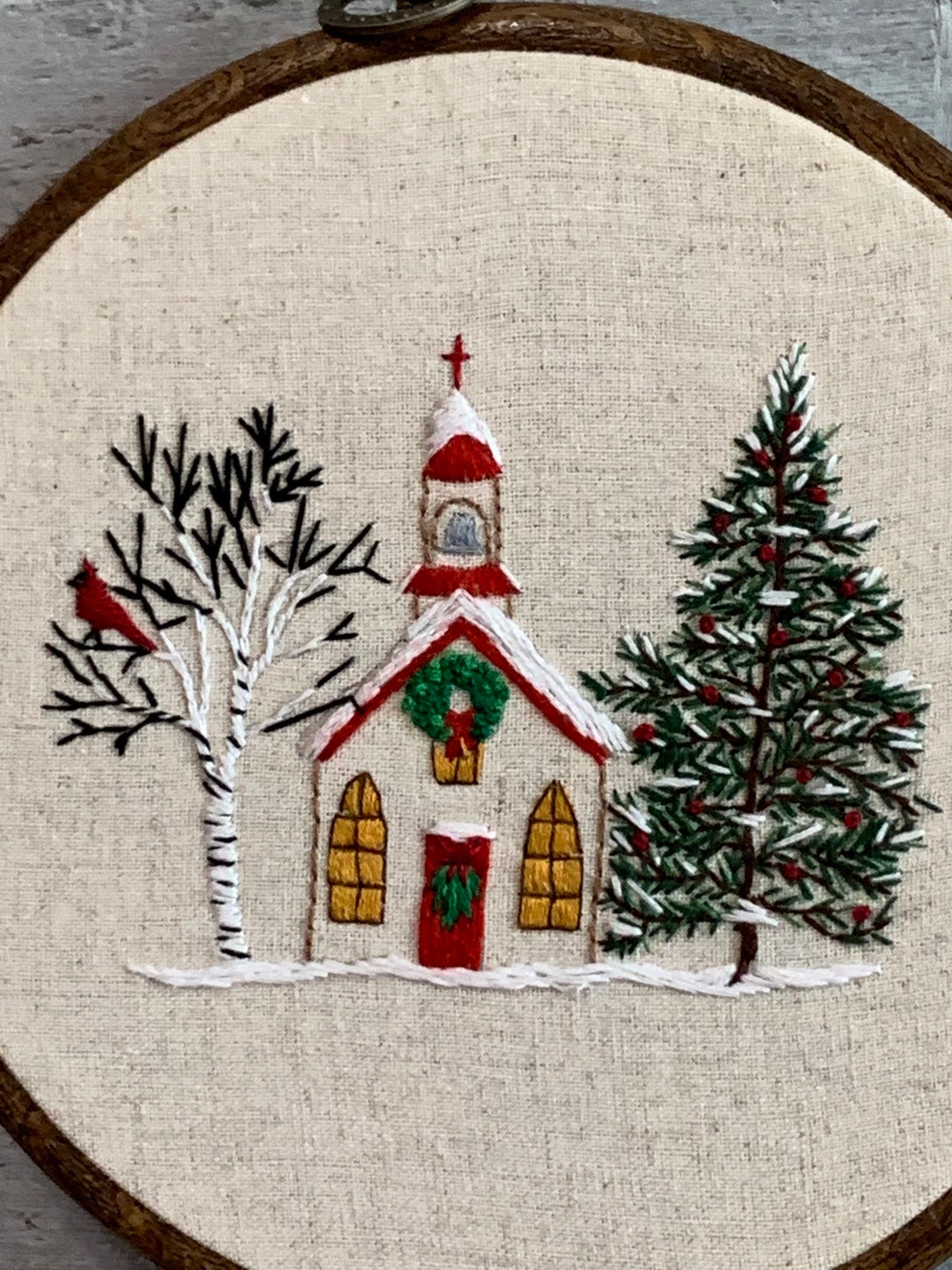 Beautiful 6 Christmas Church Embroidery Kit Holiday Decor for - Etsy