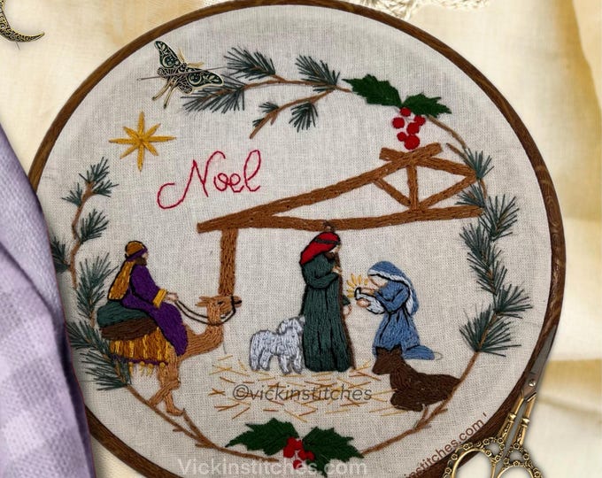 Nativity Embroidery Panel -pattern Only- - Etsy