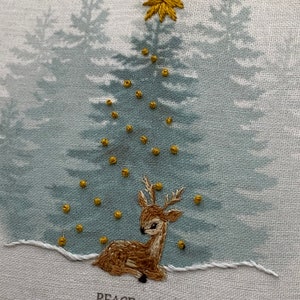 Easy Christmas Deer Embroidery Kit for Beginners W/ Beautiful - Etsy