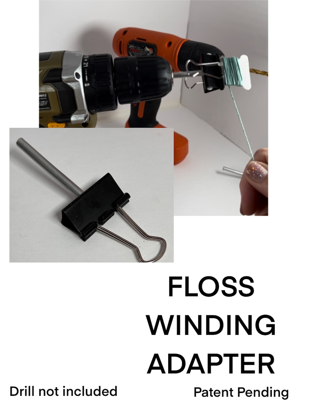 Embroidery Floss Bobbin Winding Drill Adapter Fits Most Drills Winding ...