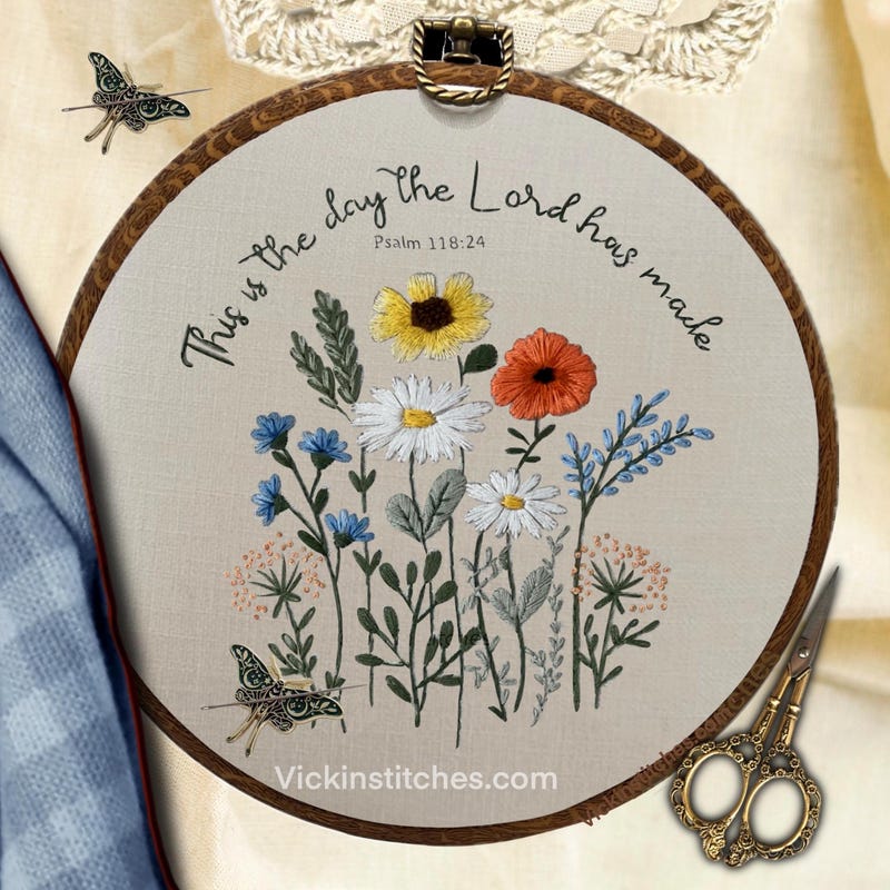 Bible Verse Hand Embroidery - Etsy