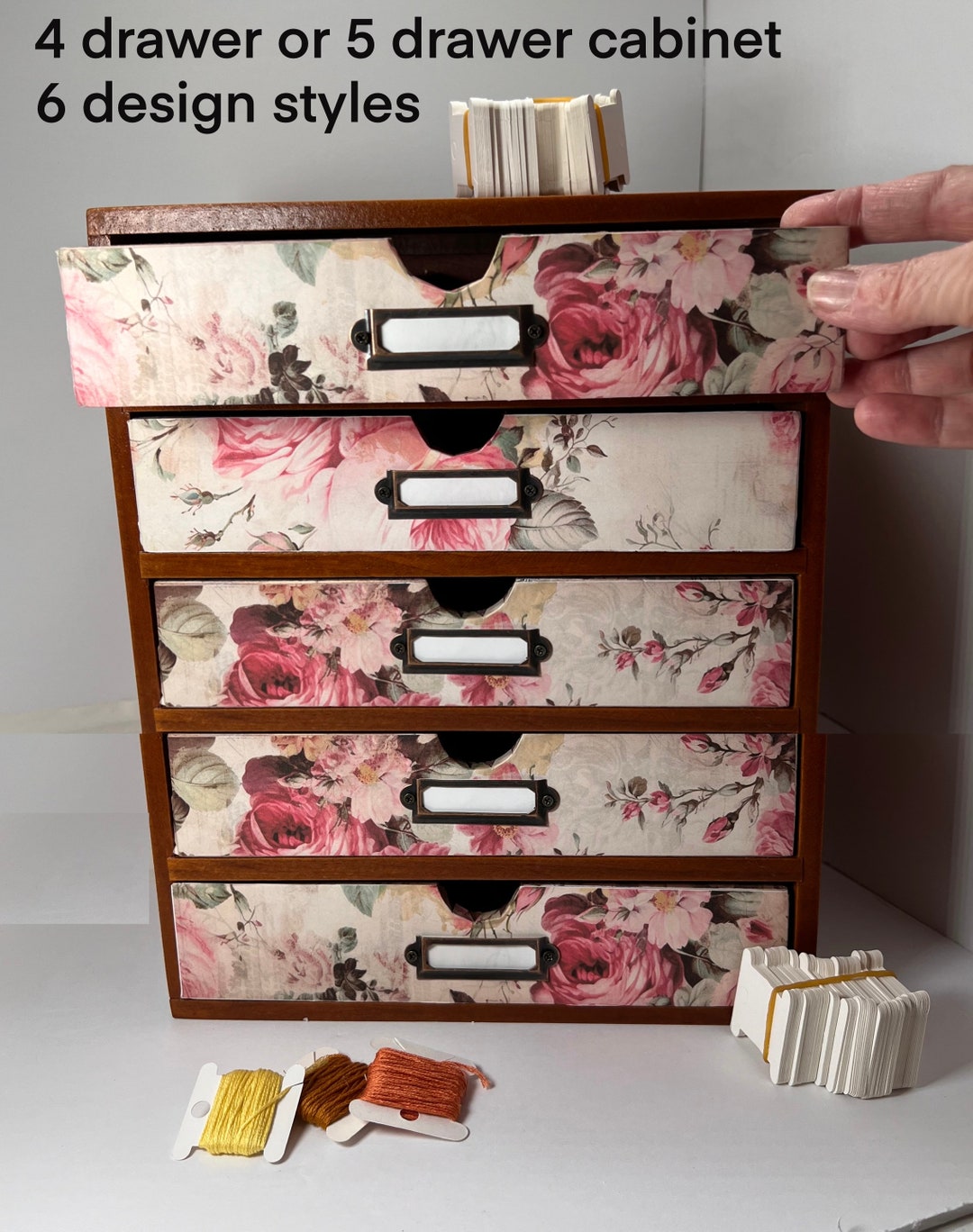 Dmc Storage Box. Wood Collector Box for Embroidery Floss Cabinet ...