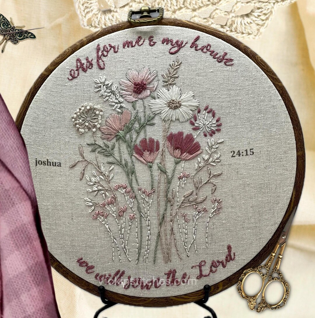 Christian Embroidery Pattern PDF Download for Beginners DIY Wall Decor ...