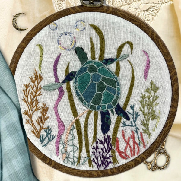 Sea Life Embroidery - Etsy