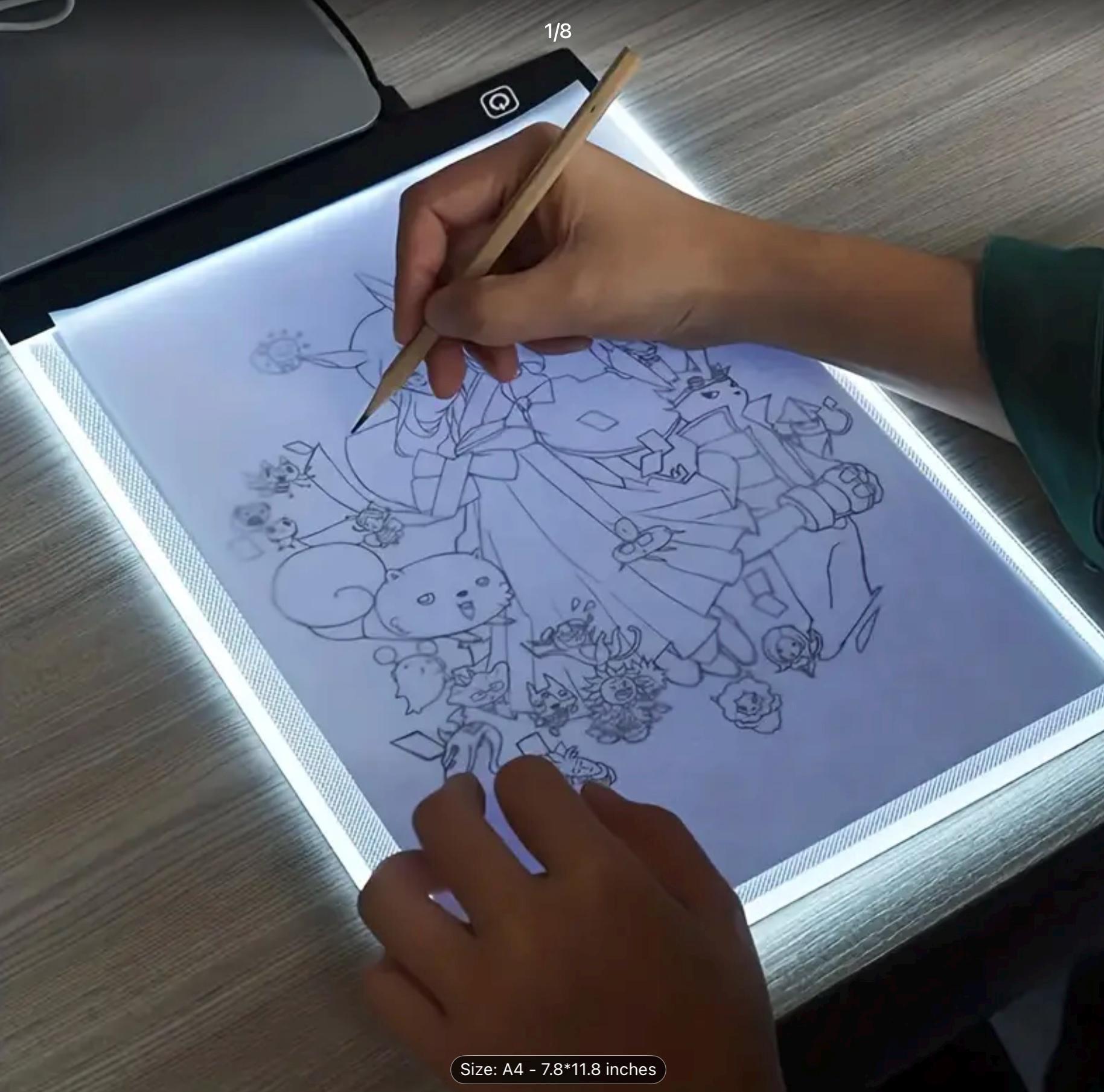 A4 LED Light Board Kit: Embroidery Pattern Tracing With Heat Erasable ...
