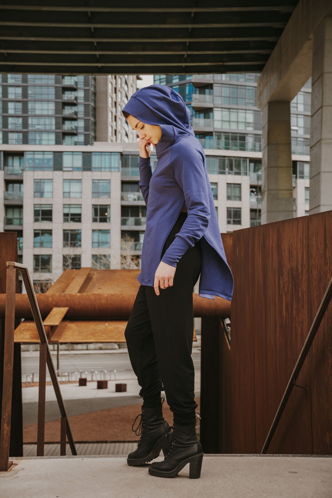 Druid Tunic 2.0 // Cowl Neck / Split Side / Hooded - Etsy