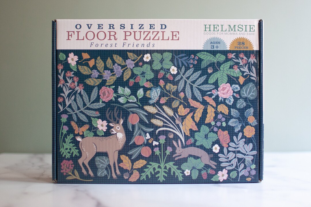 Forest Friends Floor Puzzle, Deer, Bunny, Southern Living, Kids Puzzle ...