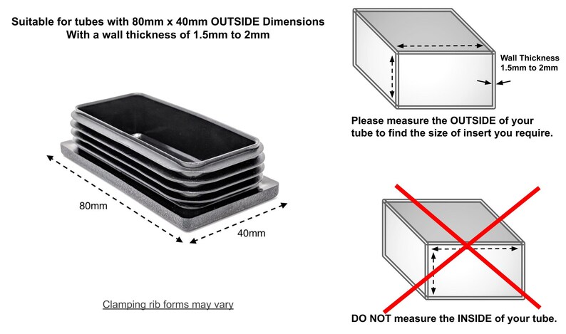 Rectangular Tube End Caps Made in Germany - Etsy