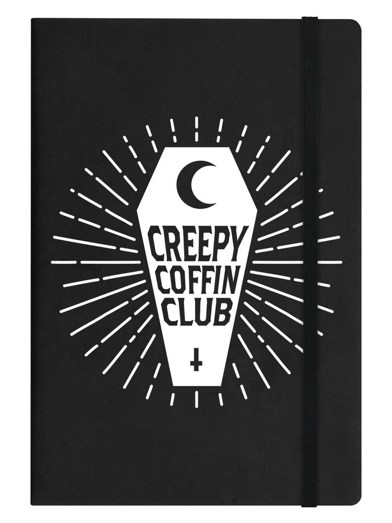 Creepy Coffin Club Black A5 Hard Cover Notebook - Etsy UK