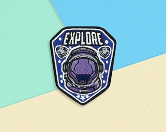 Astronaut Space Explorer Iron / Sew on Embroidered Patch Badge - Etsy UK