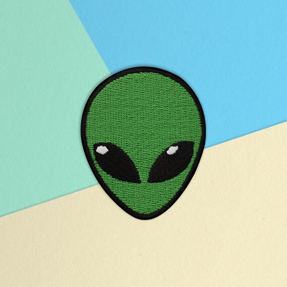Alien Head Iron on Patch | Etsy