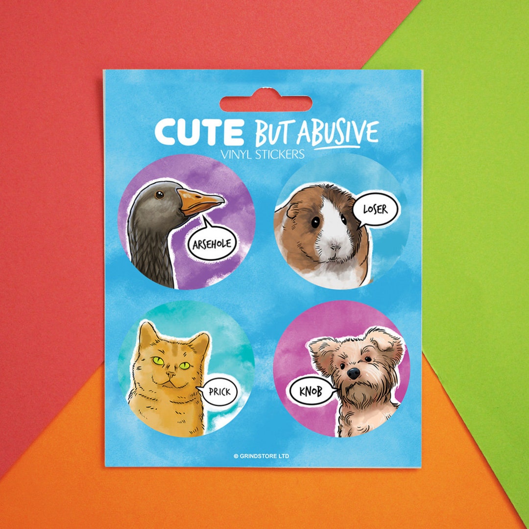 Cute but Abusive Vinyl Sticker Set - Etsy