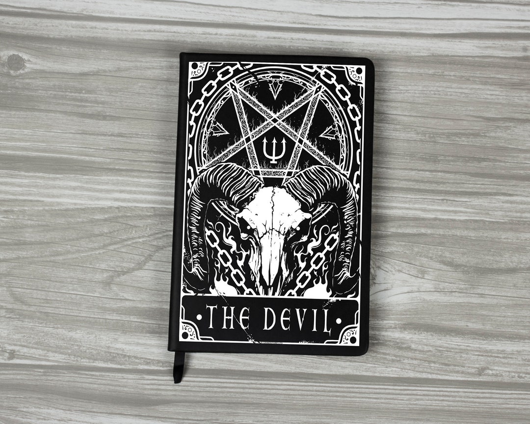 Deadly Tarot - the Devil Black A5 Hard Cover Notebook - Etsy UK