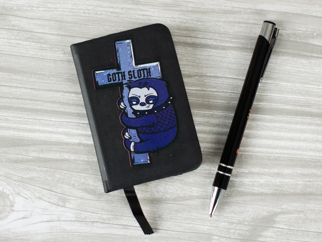 Goth Sloth Black Mini Notebook - Etsy