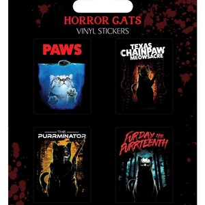 Horror Cats Vinyl Sticker Set - Etsy