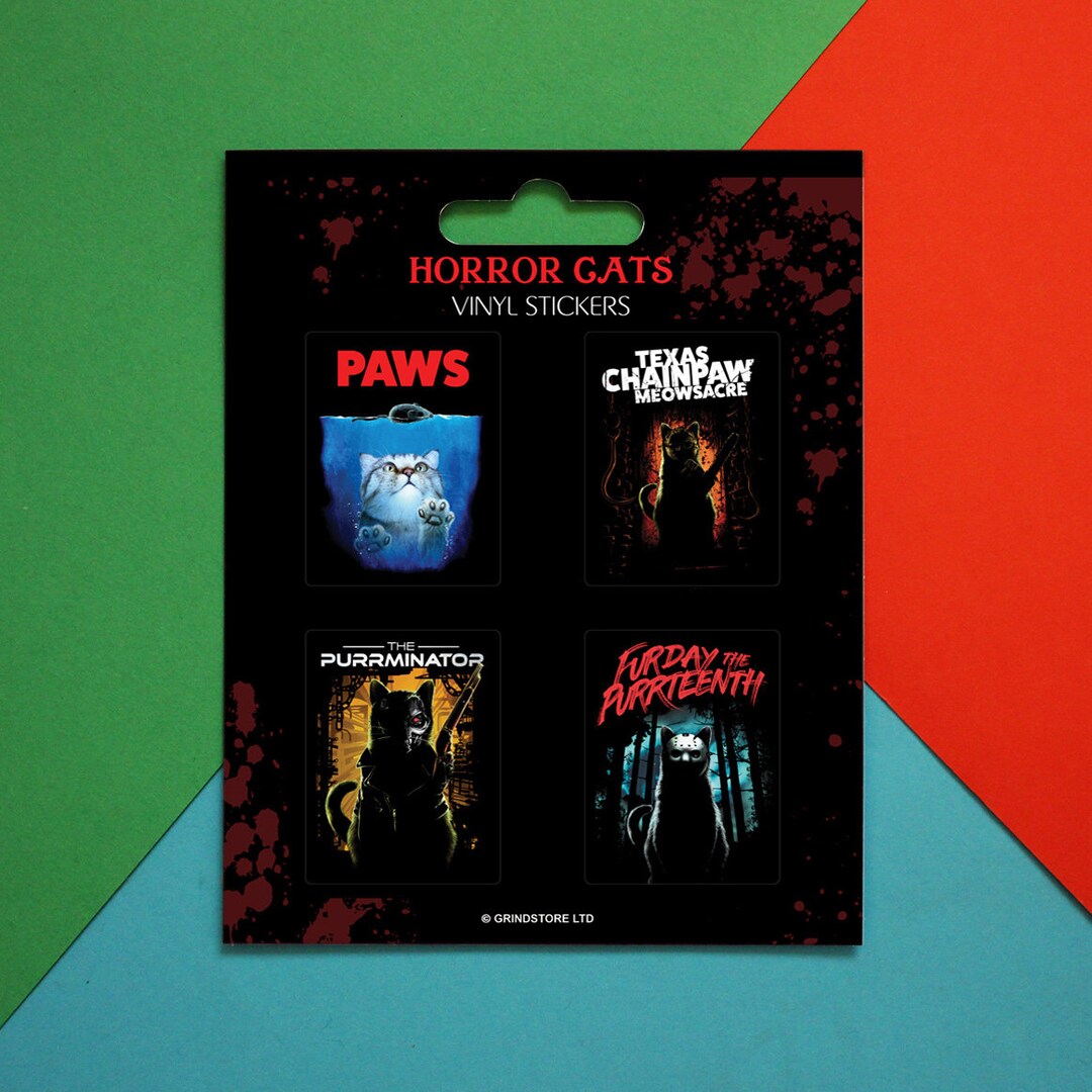 Horror Cats Vinyl Sticker Set - Etsy