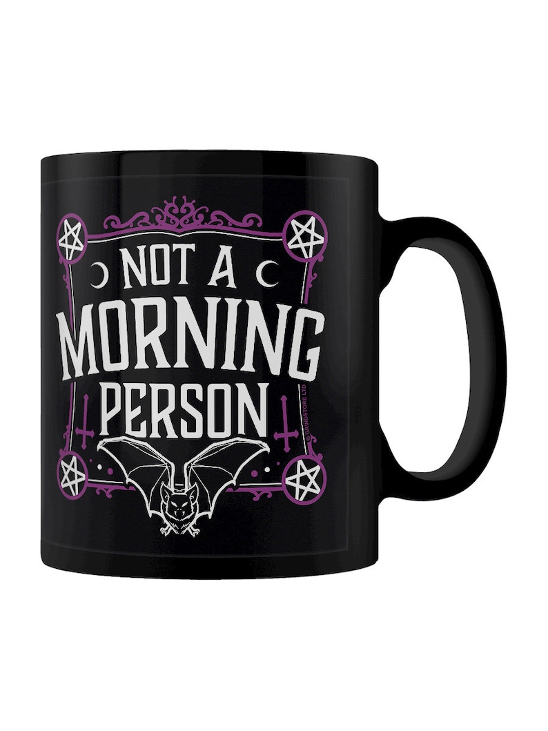 Not A Morning Person Black Mug - Etsy UK