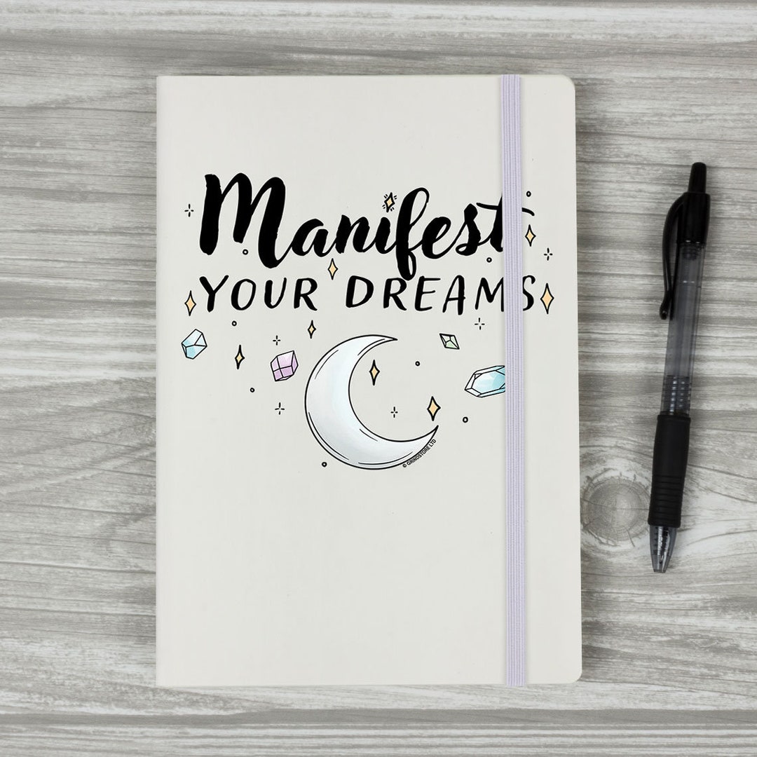 Manifest Your Dreams Cream A5 Hard Cover Notebook - Etsy