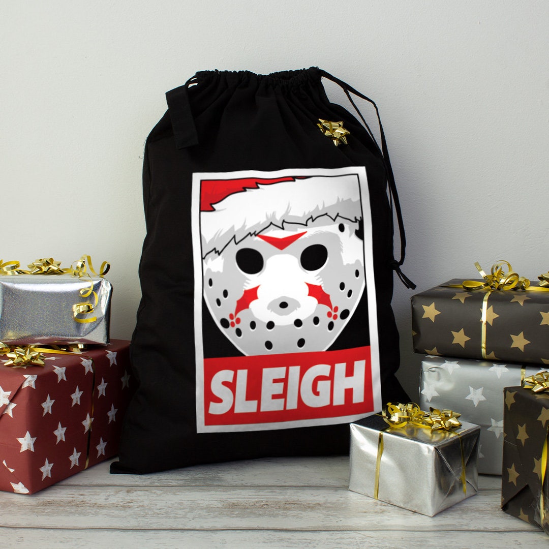 Horror Sleigh Black Santa Sack - Etsy