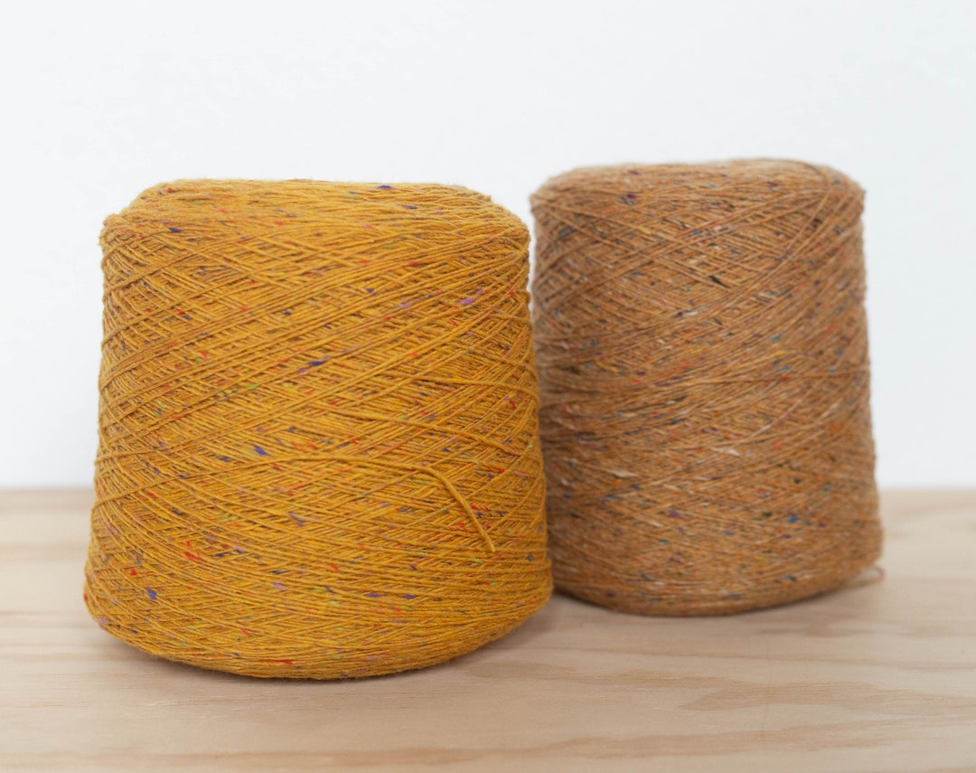 Soft Donegal Tweed – 100% Merino Wool - on Cone - Shades of Yellow - Etsy