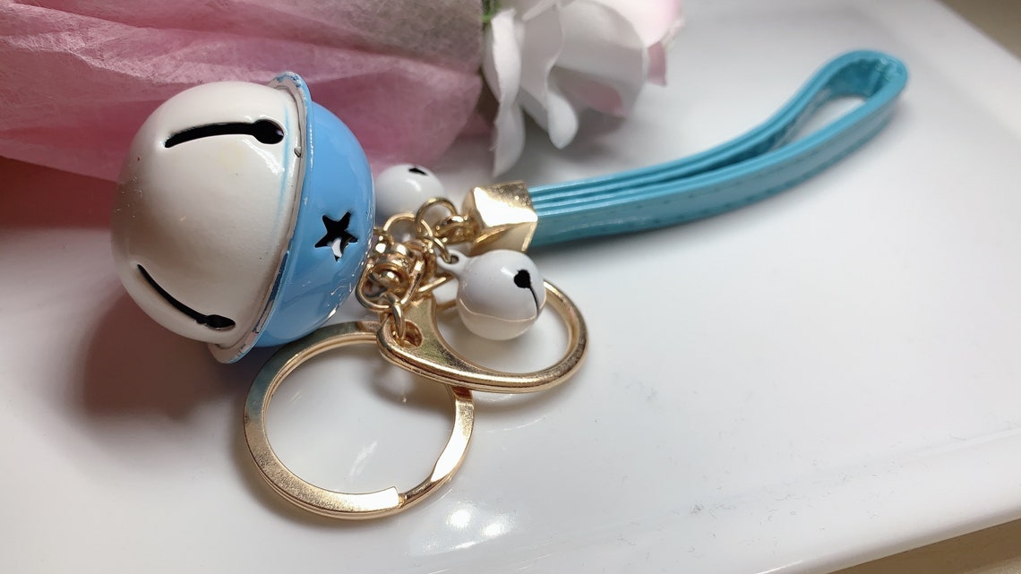 Jingle Bell Keychain, Bell Keychain, Bell Charms, Holiday Bell Keychain ...