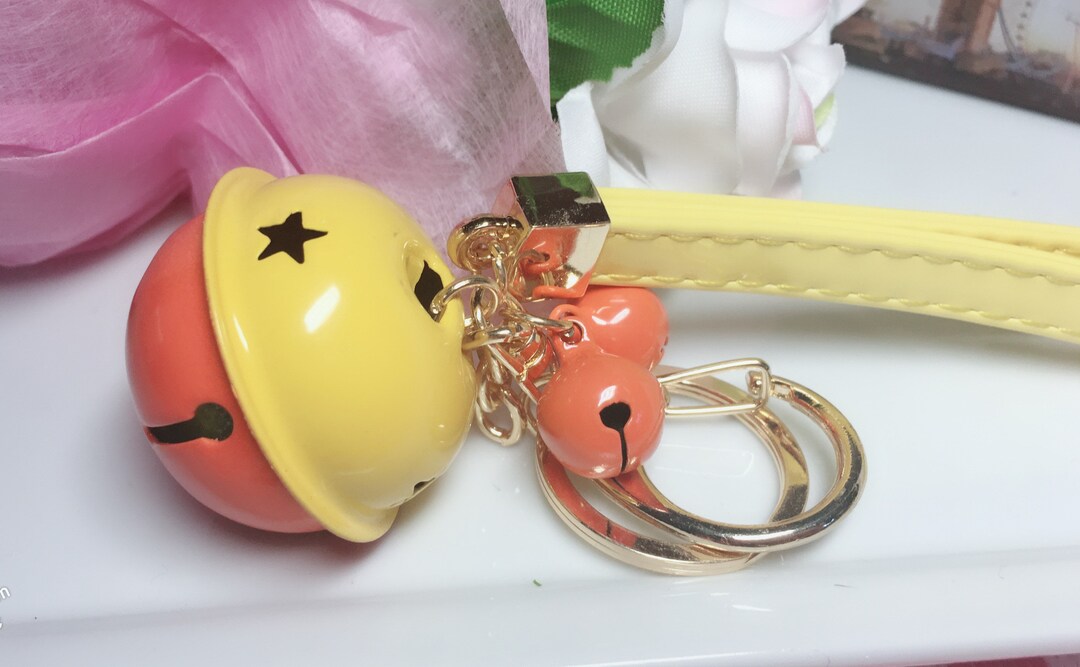 Jingle Bell Keychain, Bell Keychain, Bell Charms, Holiday Bell Keychain ...