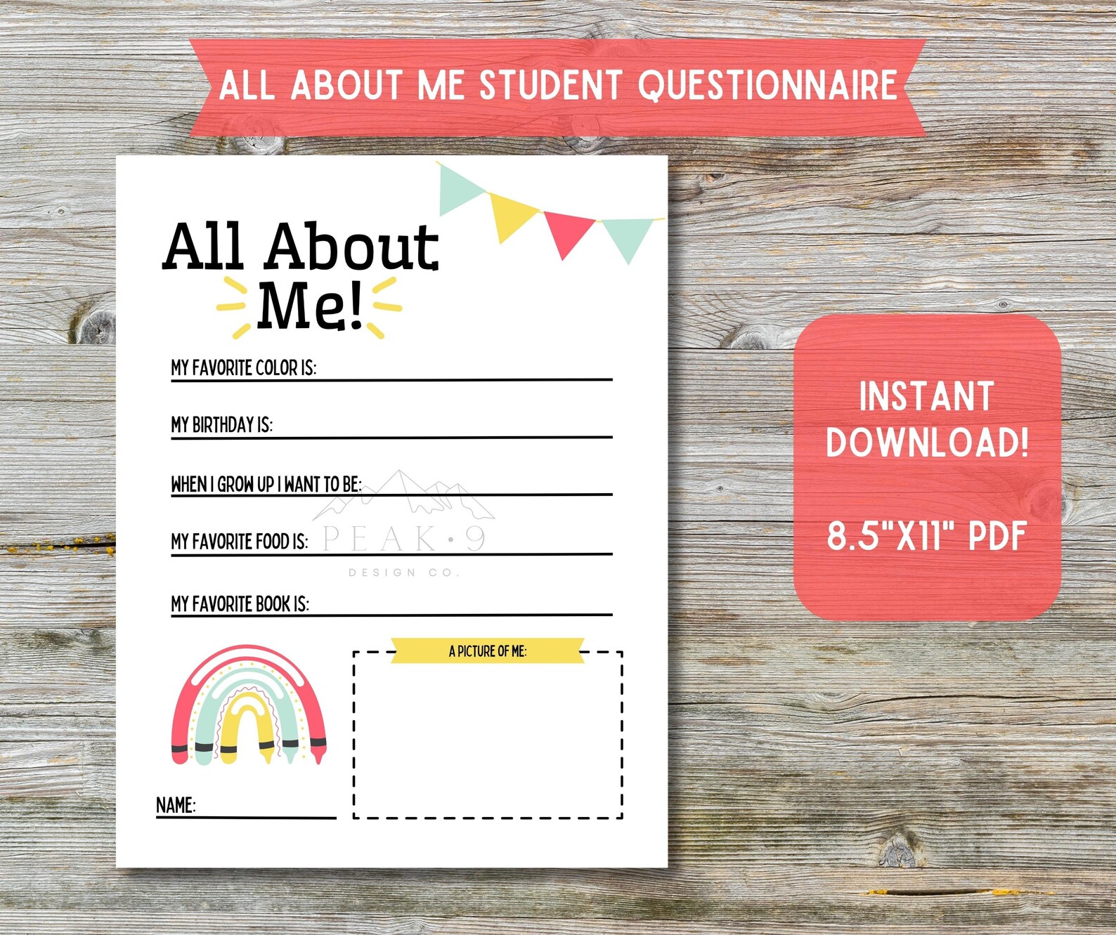 First Day of School Questionnaire | Back to School Printable | All ...