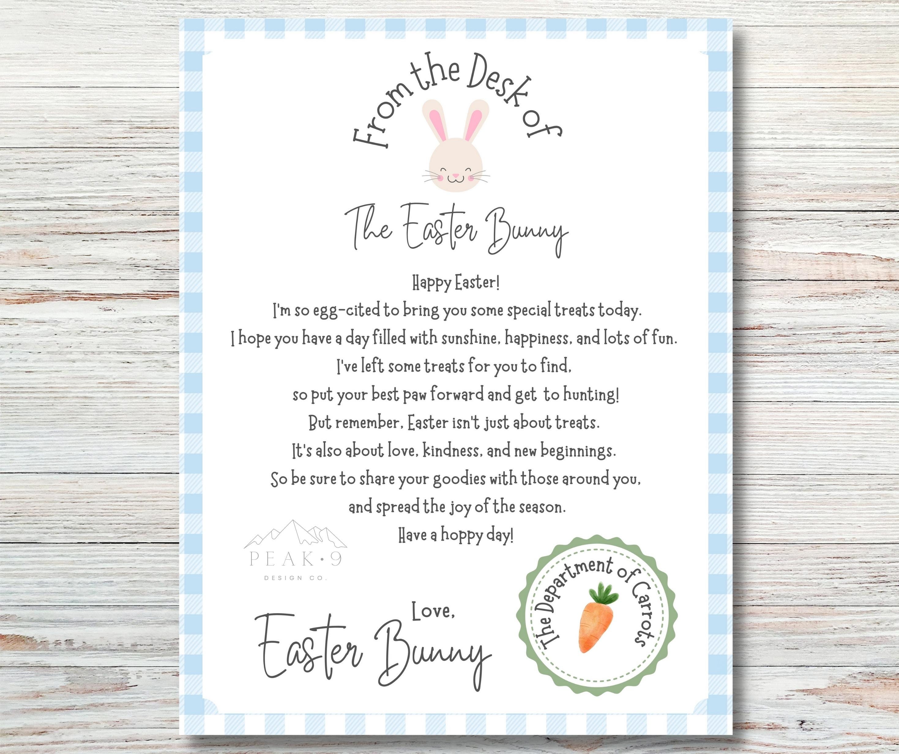 Letter From Easter Bunny Printable | Bunny Money Printable | Easter ...