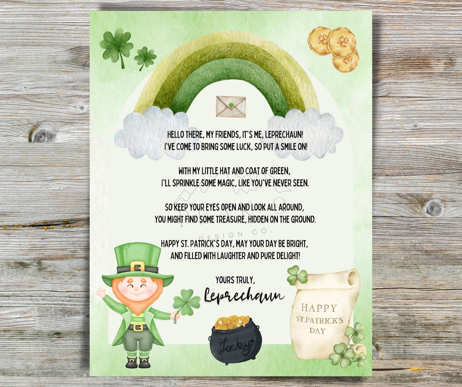 Leprechaun Letter to Child | Letter From Leprechaun | St. Patrick's Day ...