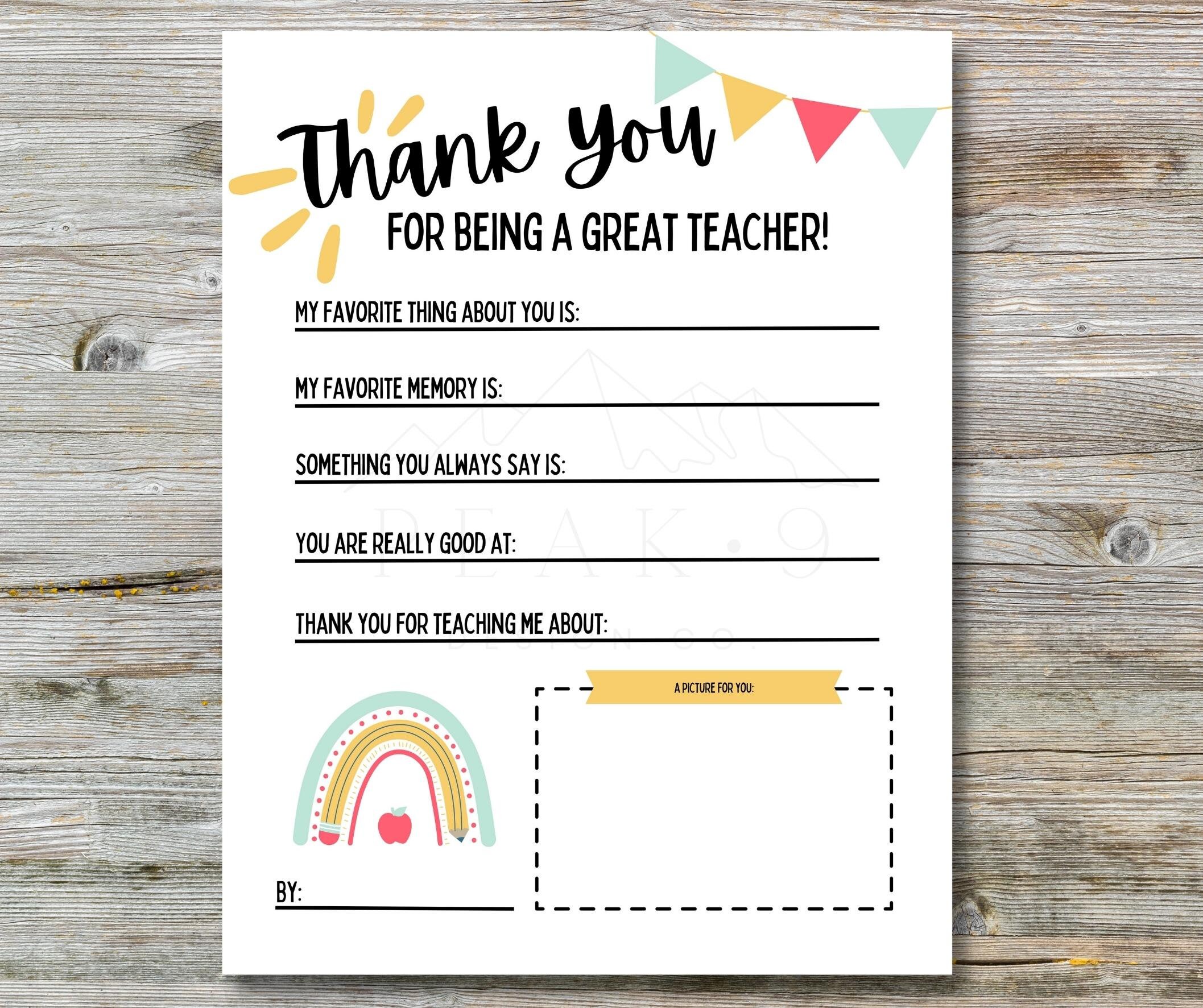 Teacher Appreciation Printable | Teacher Appreciation Week | Teacher ...
