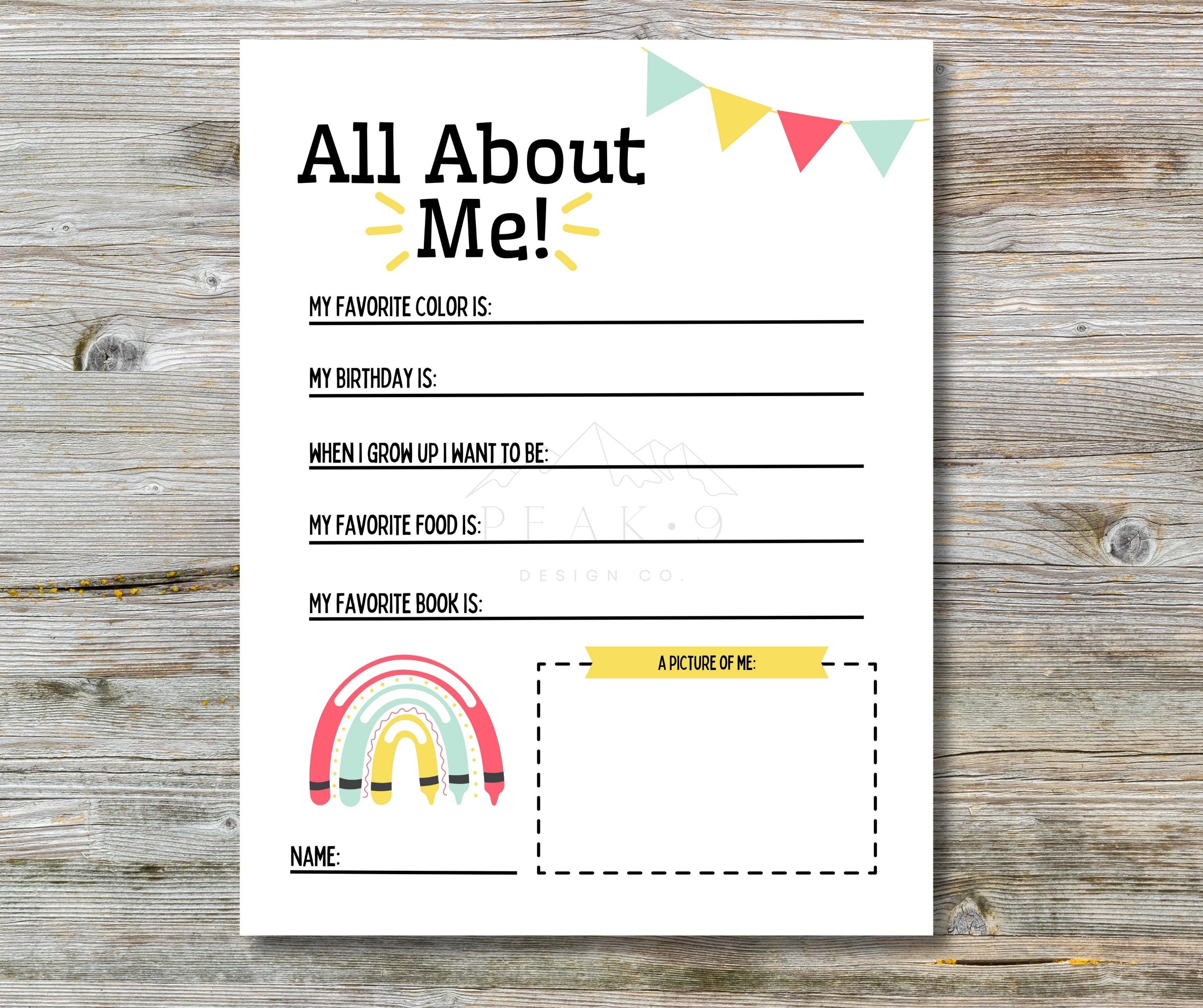 First Day of School Questionnaire | Back to School Printable | All ...
