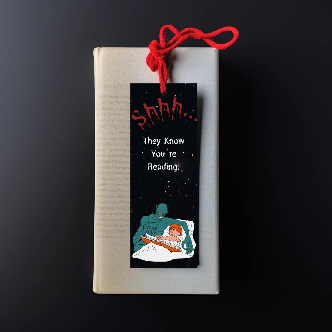Shhh Horror Bookmark - Digital Printable Canva PDF and PNG Files - Etsy