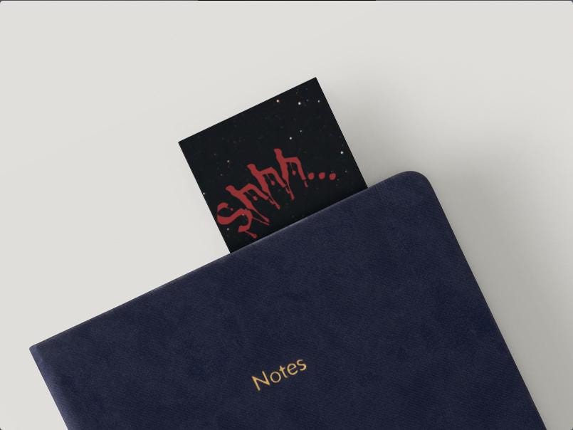 Shhh Horror Bookmark - Digital Printable Canva PDF and PNG Files - Etsy