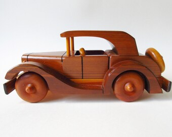 Hand Carved Wood Car | Etsy