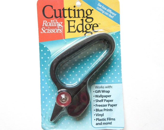 Cutting Edge Rolling Scissors, Vintage New in Pkg - Etsy