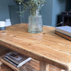 Rustic Coffee Table- Reclaimed Aged Wood Table- Farmhouse Table- Vintage Wooden Coffee Table ...