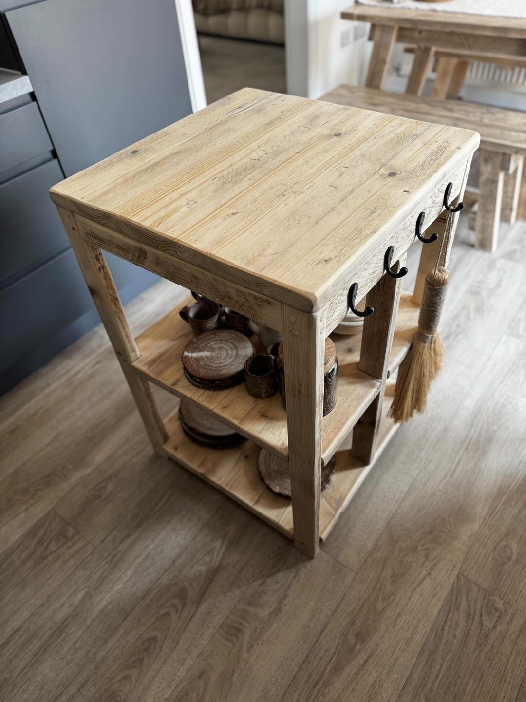 Rustic Butchers Block-worktop Made From Reclaimed Wood- Farmhouse Style ...