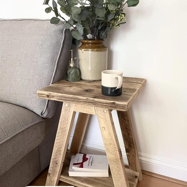 Rustic Side Table - Etsy