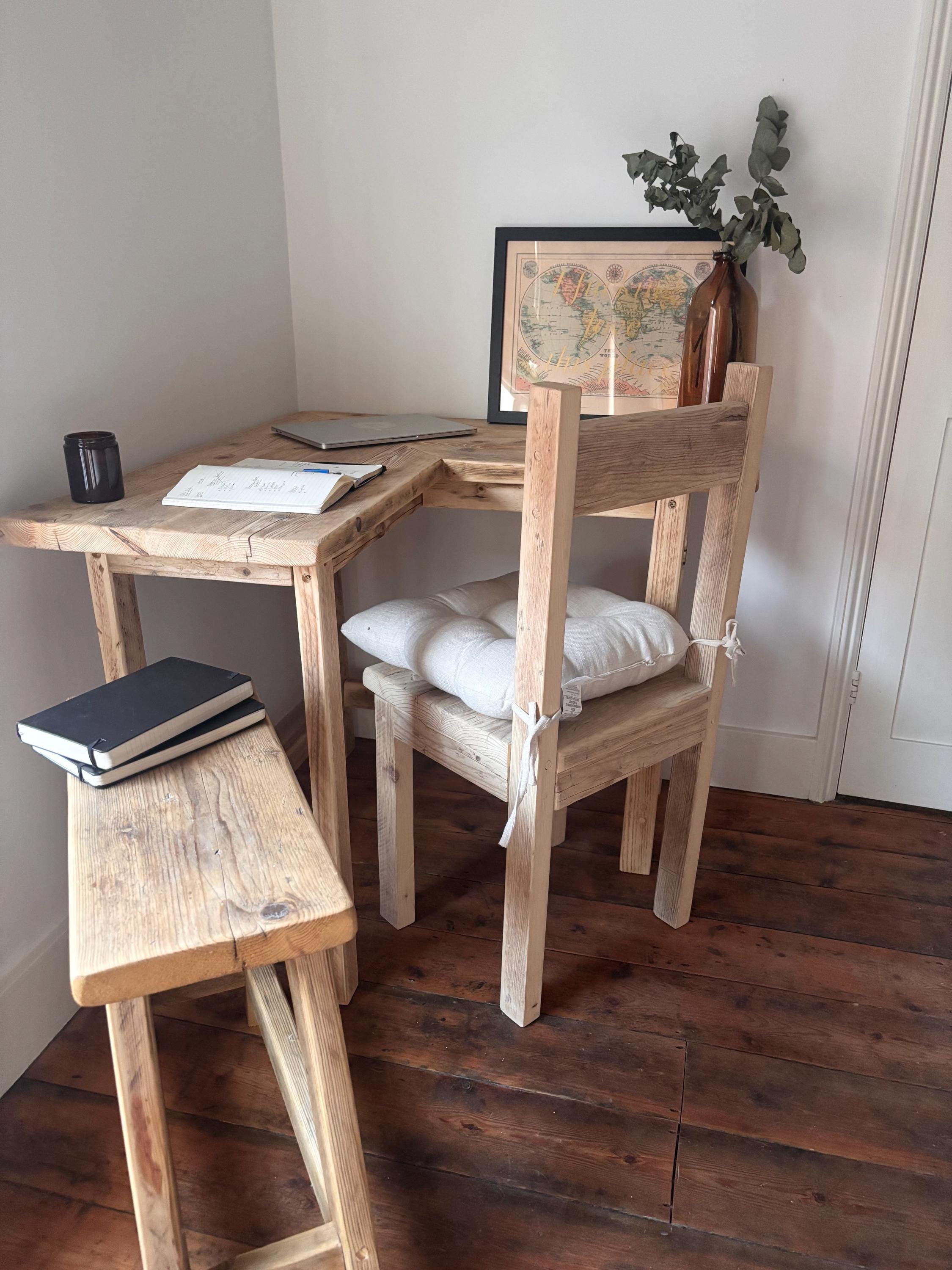 Rustic Corner Desk- Handmade From Reclaimed Aged Wood -for Home or ...